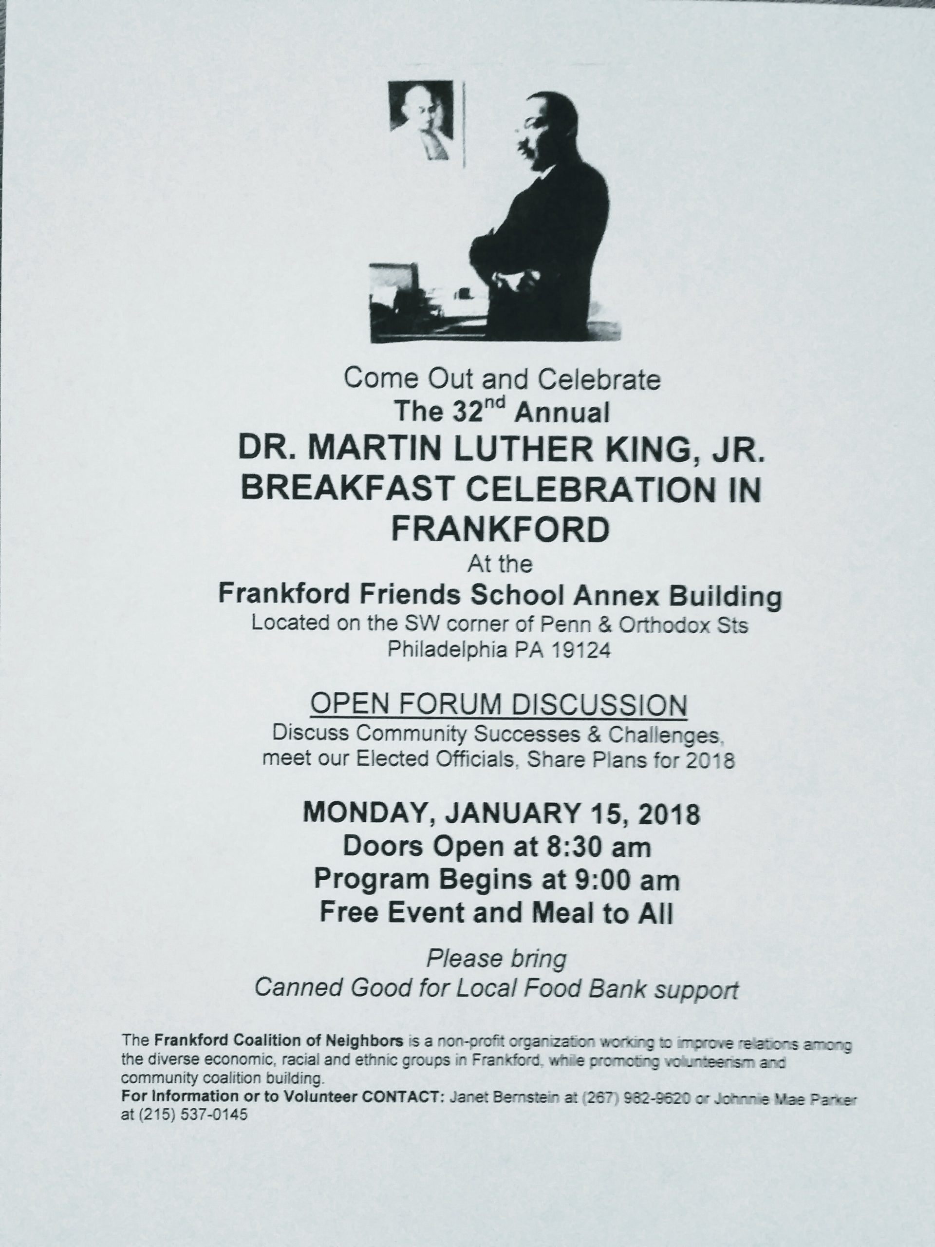 32nd Annual Dr. Martin Luther King Jr. Breakfast Celebration ...